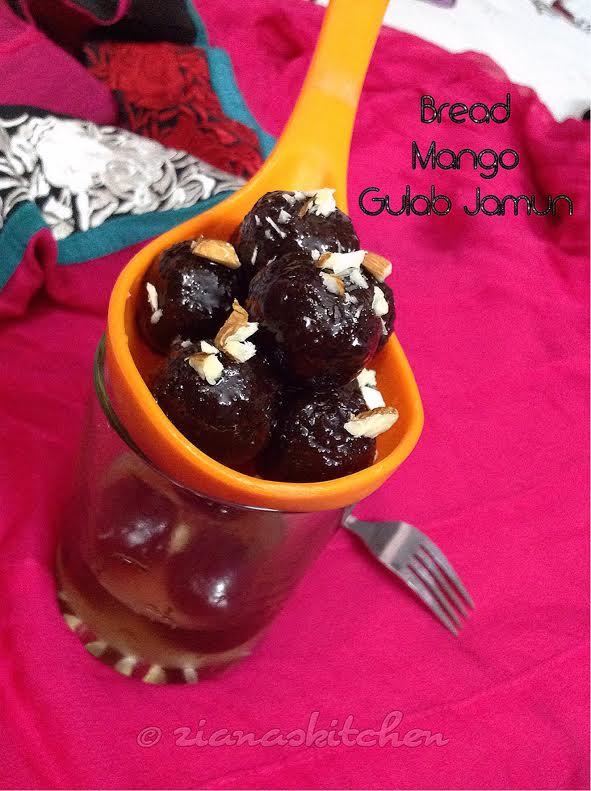 ZianasFoodArchive: Bread Mango Gulab Jamun