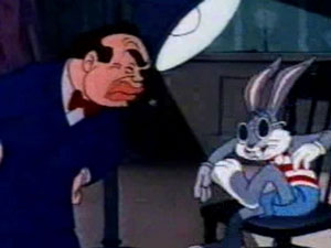 Cartoon-Vergleich: RACKETEER RABBIT