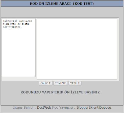 Blogger HTML Kod Önizleme Eklentisi - BP