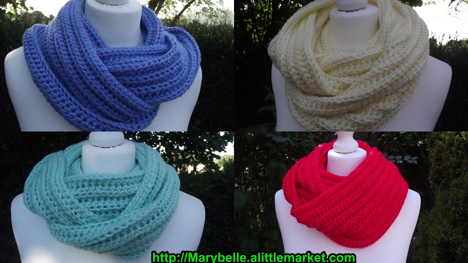 Crochet et tricot facile avec explications: Snood femme au crochet
