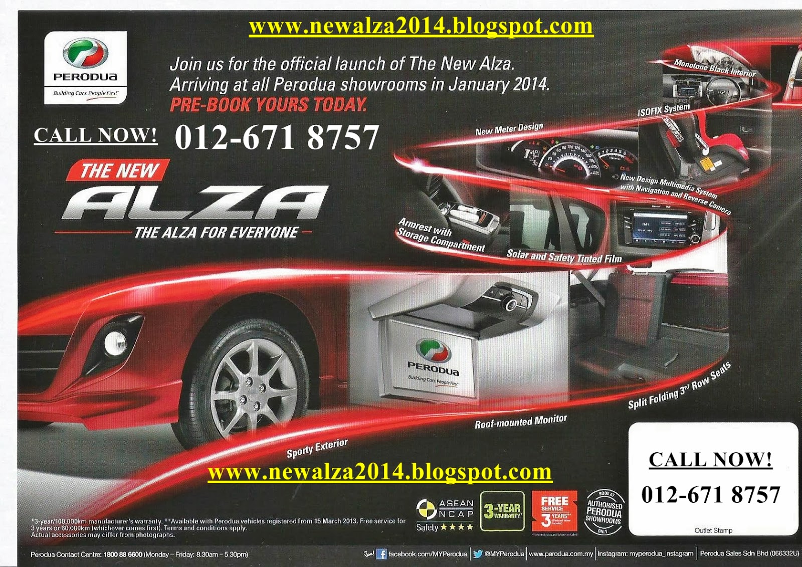 Perodua Alza 2014- Call 012-671 8757