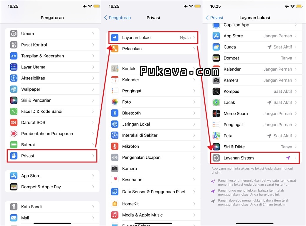 Cara Menampilkan Tanda Icon Lokasi di iPhone dan iPad | PUKEVA