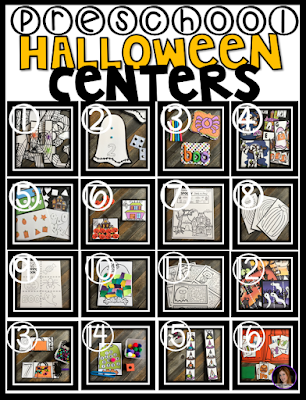 Halloween Centers for Preschool - Kindergarten Rocks Resources
