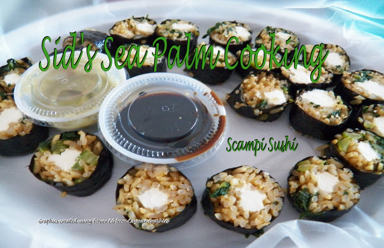 Scampi Sushi - Sid's Sea Palm Cooking