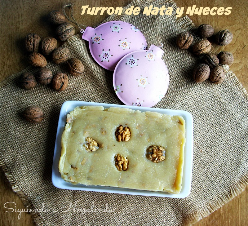 Siguiendo a Nenalinda: Turrón de Nata y Nueces {Paso a paso } ...