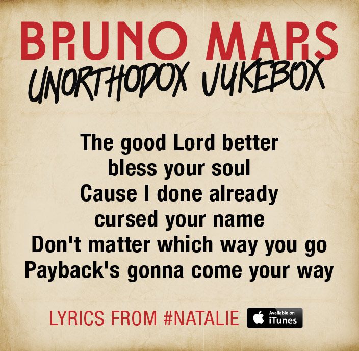 Bruno Mars Mania: Bruno Mars - Natalie Lyrics