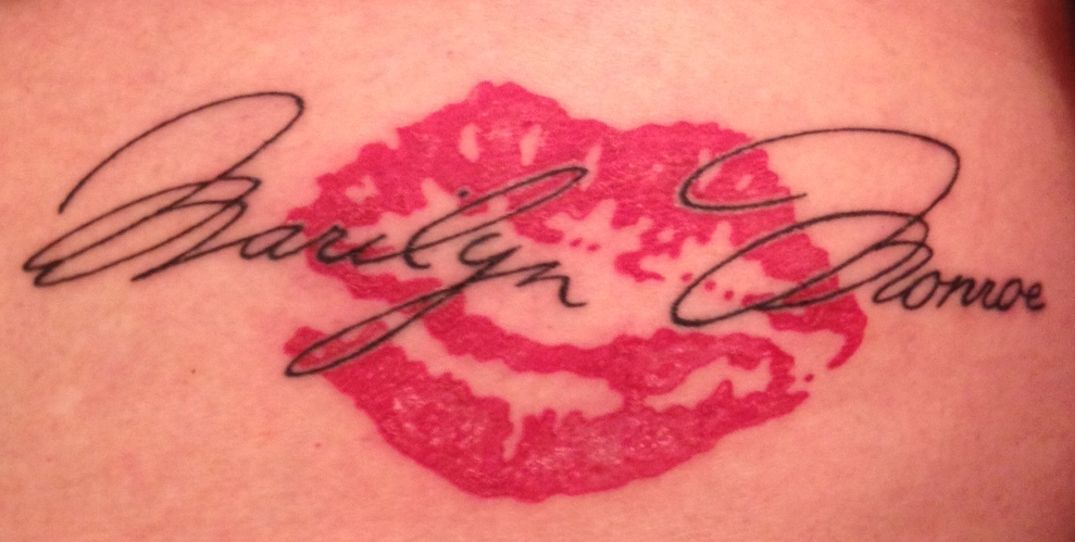 Marilyn Monroe Autograph Tattoo