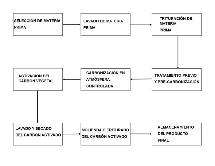 Proceso de fabricación del carbón activado