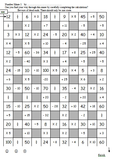 Year 5's Awesome Blog!: Number Maze