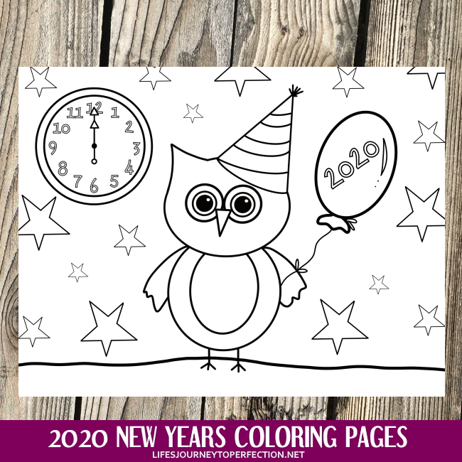 Life's Journey To Perfection: The Cutest New Year's Coloring Pages: A ...