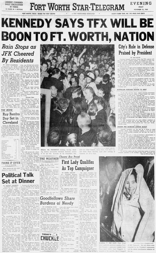 DVP's JFK ARCHIVES: NEWSPAPER ARTICLES CONCERNING PRESIDENT KENNEDY'S ...