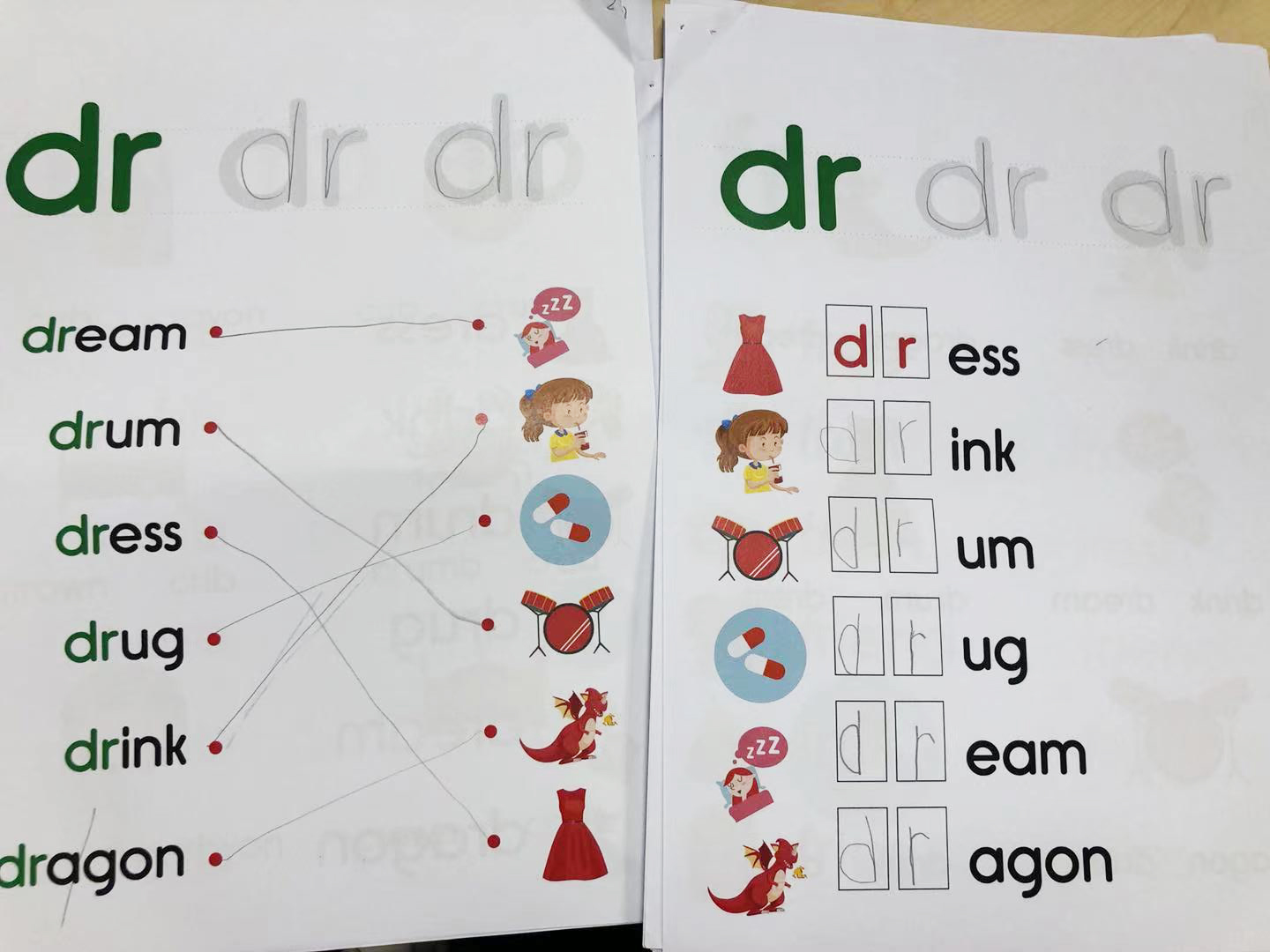 MamaLovePrint . Phonics Worksheet - Level 2.4 R Blending (br ,cr ,dr ...