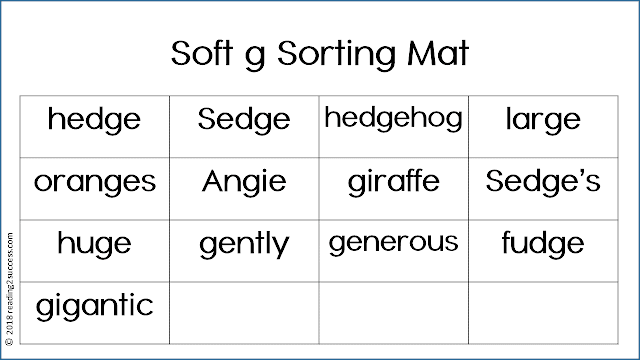 Reading2success: Soft g sound - Meet Sedge, the Hedgehog and Angie the ...