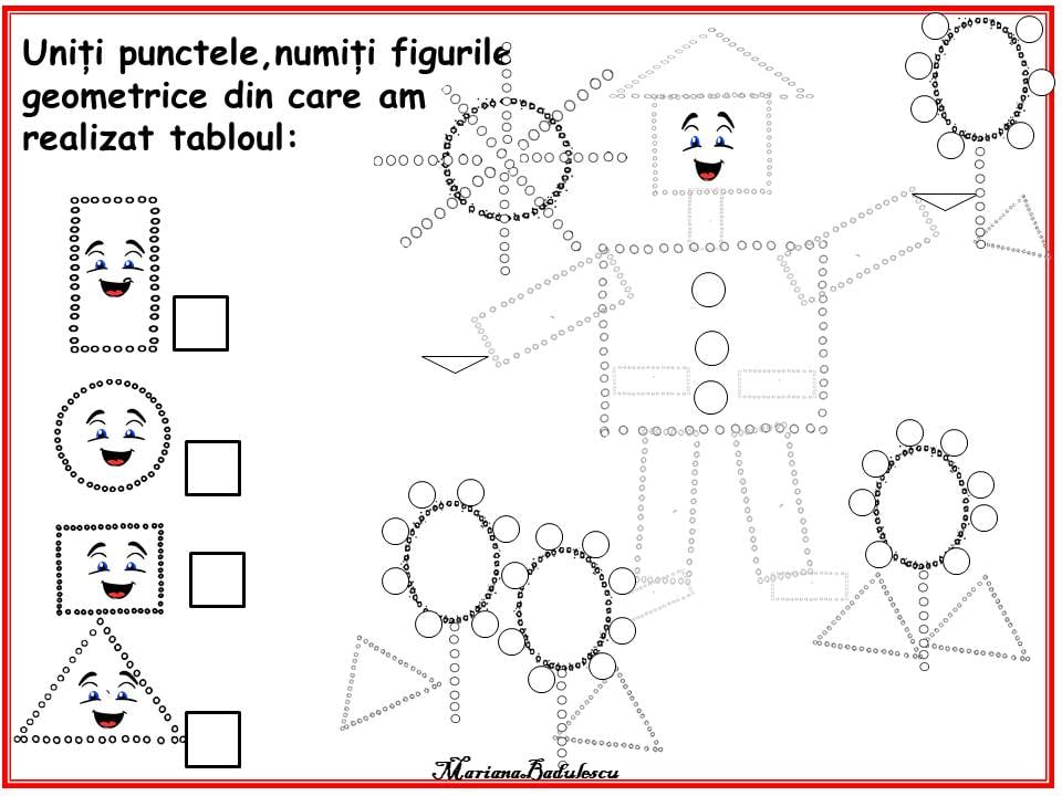 EDUCATIA CONTEAZA : FORME GEOMETRICE PUNCTATE