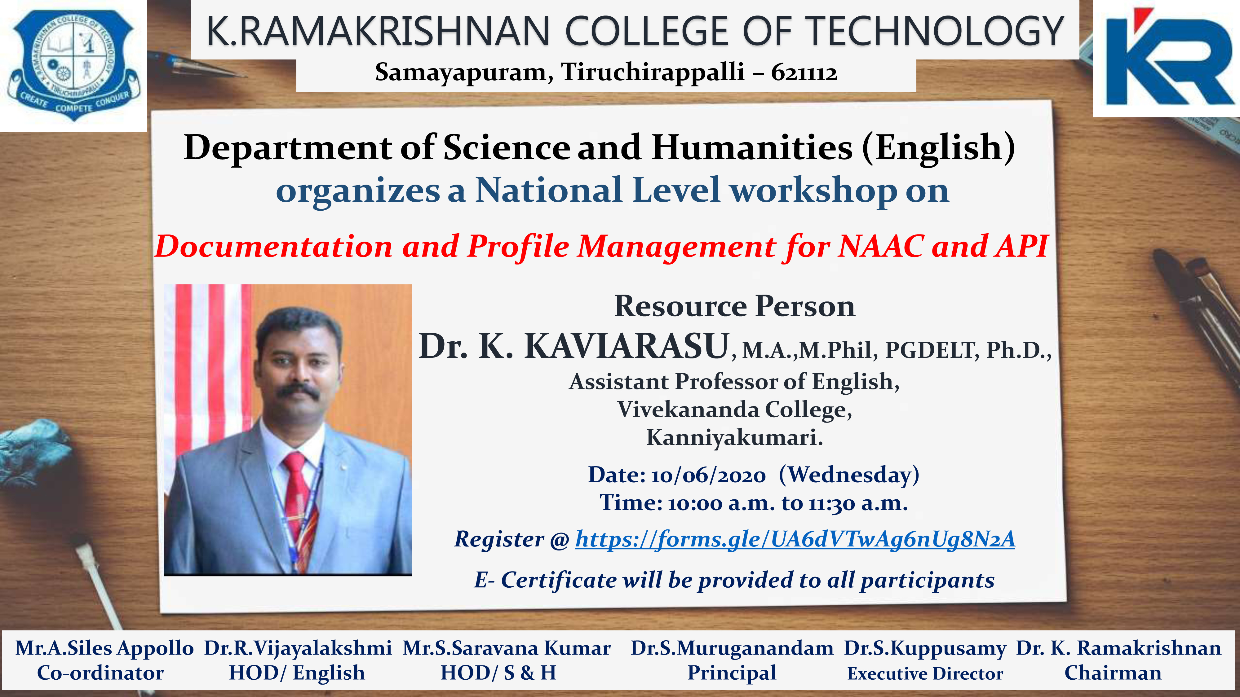 Dr. K. Kaviarasu Speaks: 2020