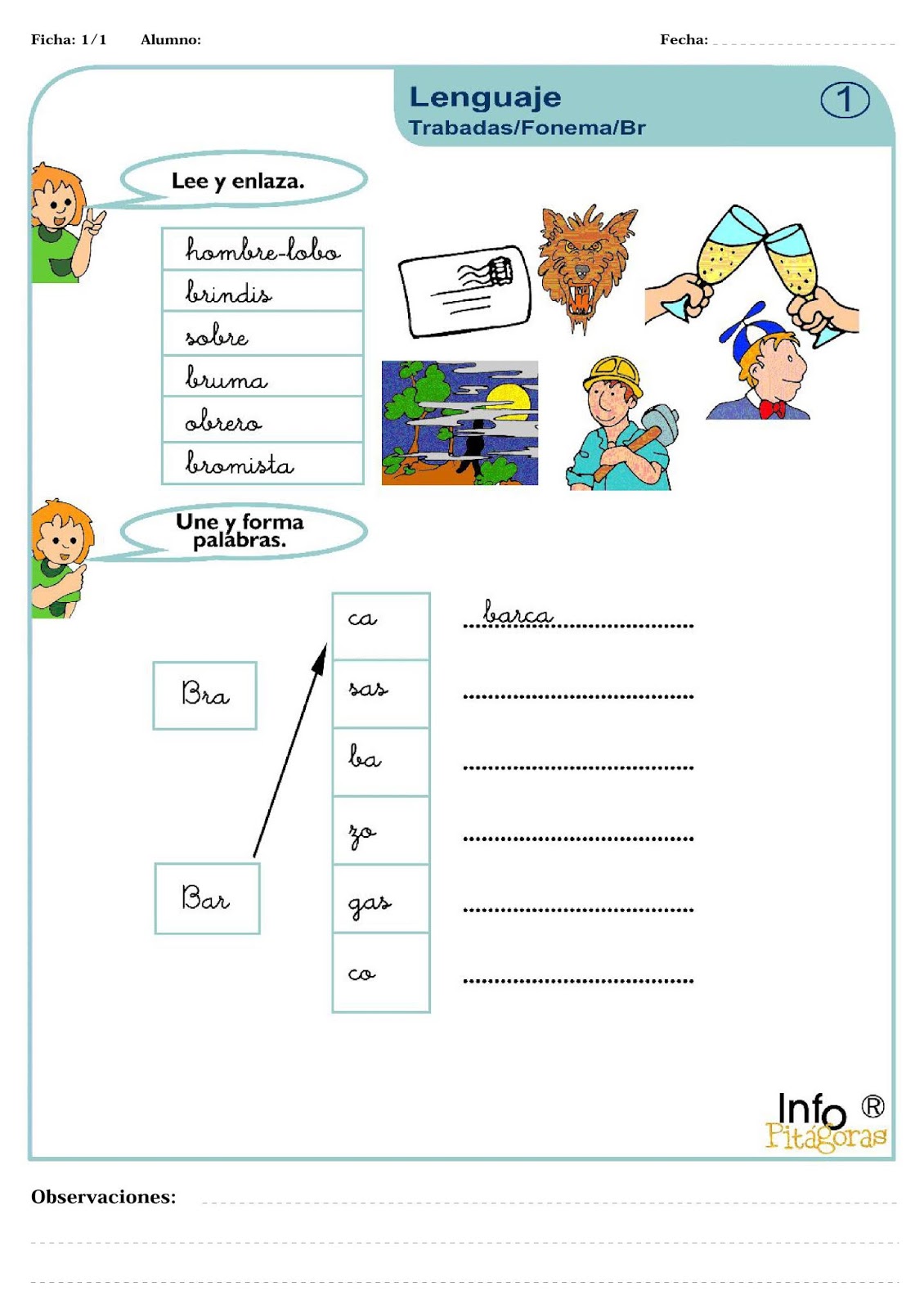 Material Educativo: Cuaderno de Actividades silabas trabadas ...