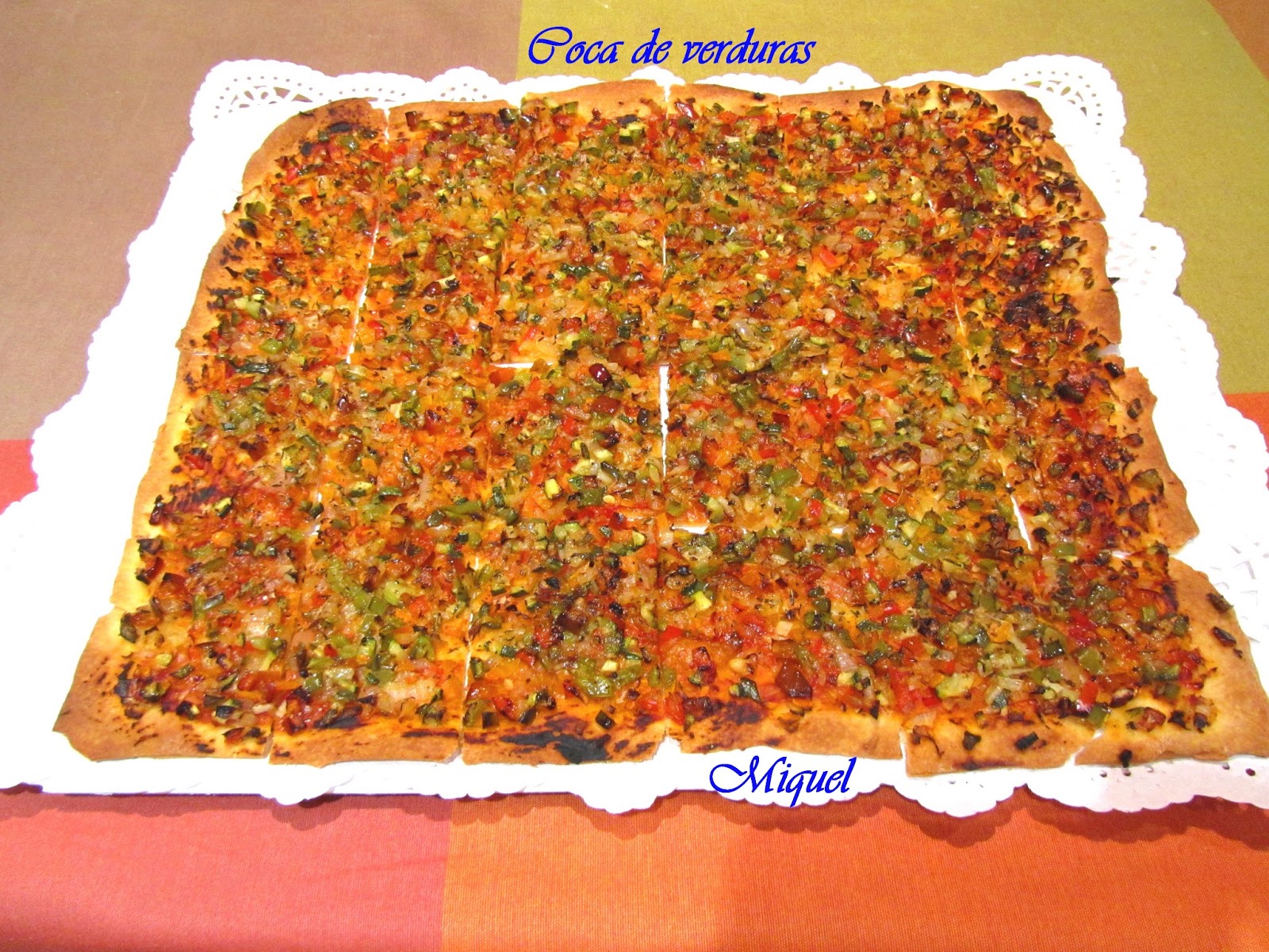 Les receptes del Miquel: Coca de recapte de verduras