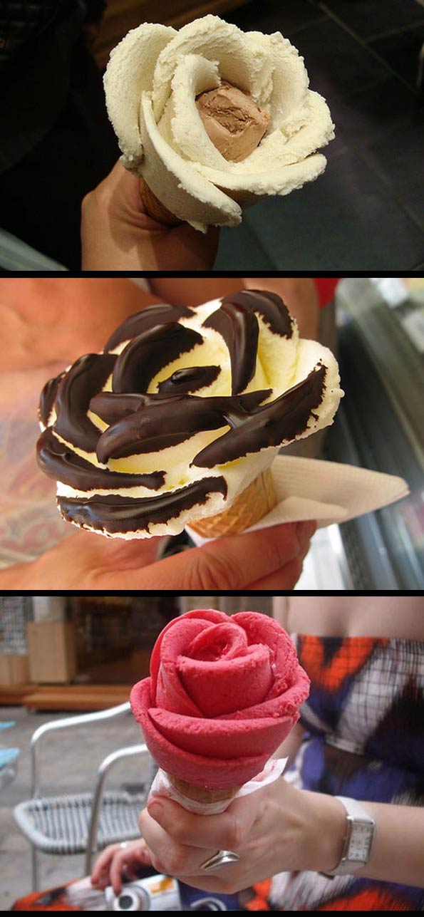 ICE CREAM VERSI SUSU BERBENTUK BUNGA ROS (12 GAMBAR) - Pen Canggih