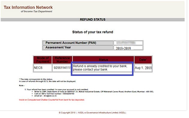 How to check income tax refund status