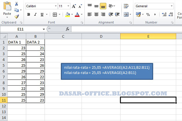 Rumus Cara Mencari Rata-Rata di Excel - Dasar Office | Belajar ...