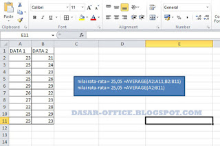 Rumus Cara Mencari Rata-Rata di Excel - Dasar Office | Belajar ...