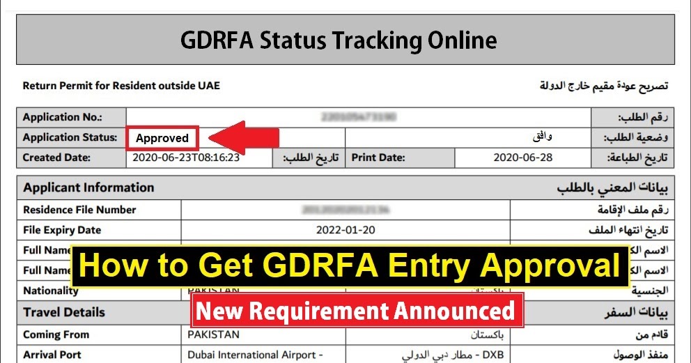 New Requirements: Enter to UAE easily through GDRFA Return Permit ...