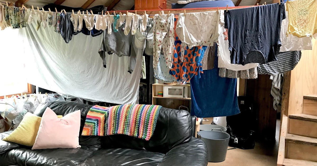 Simple home made indoor washing line. | A simple living journey