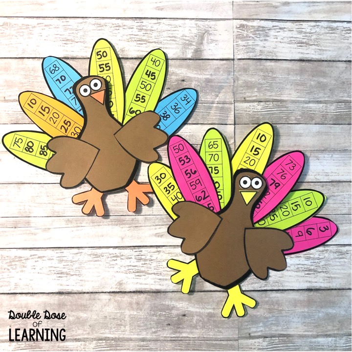 Thanksgiving Math & ELA crafts for 1st and 2nd grade - Double Dose of ...