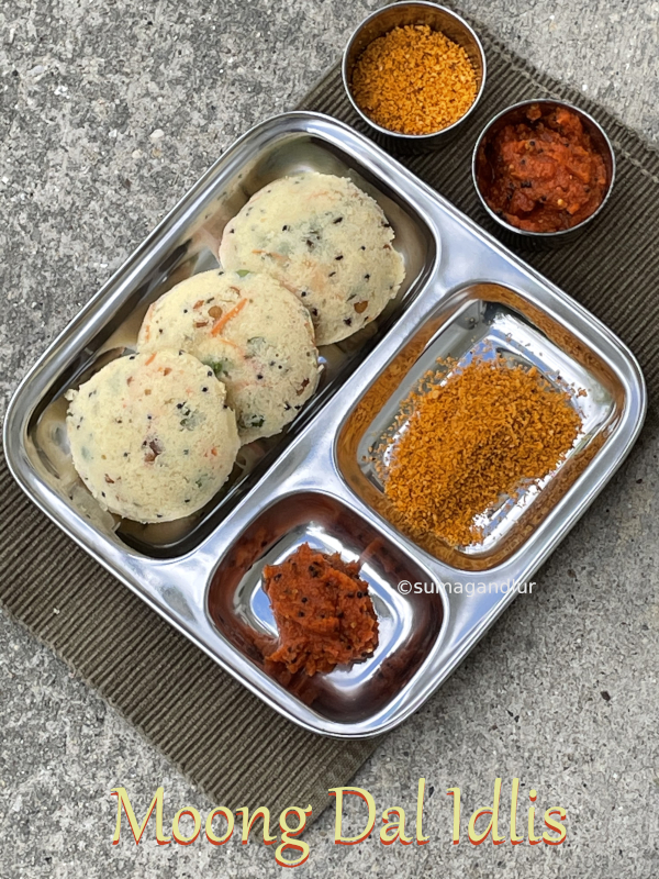 Veggie Platter: A - Z Idli series ~ Y for Yellow Moong Idlis