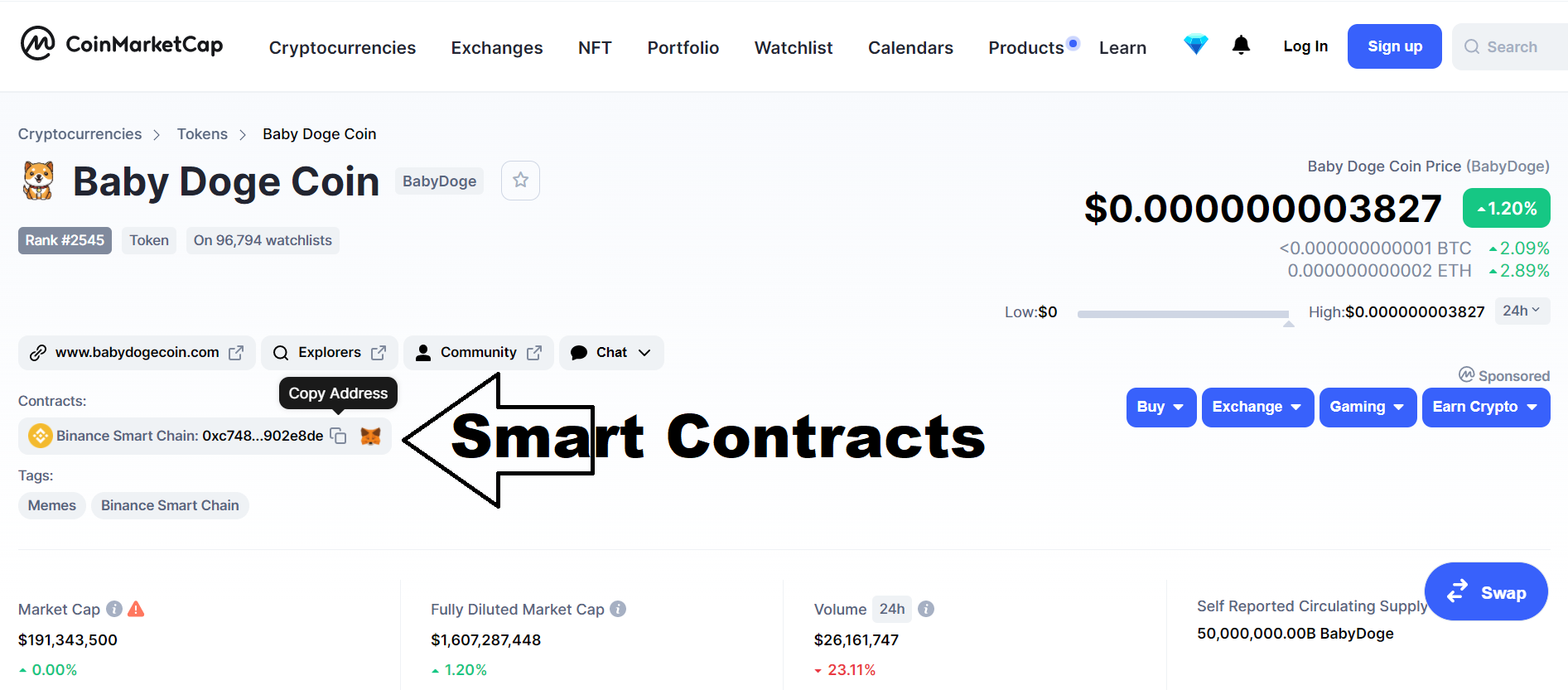 Cara Mencari Smart Contracts Token/Coin Crypto - antapedia.com