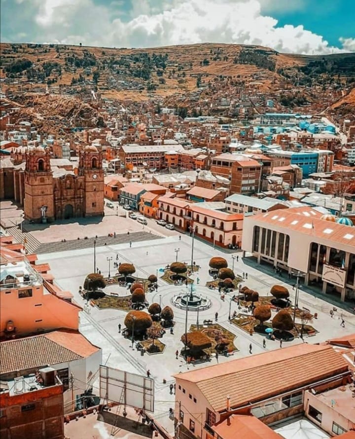 PUNO, CULTURA Y DESARROLLO: PLAZA MAYOR DE PUNO DESDE LO ALTO