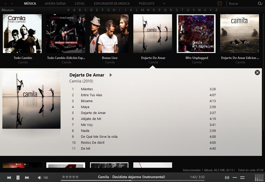 DISCOGRAFIA DE CAMILA