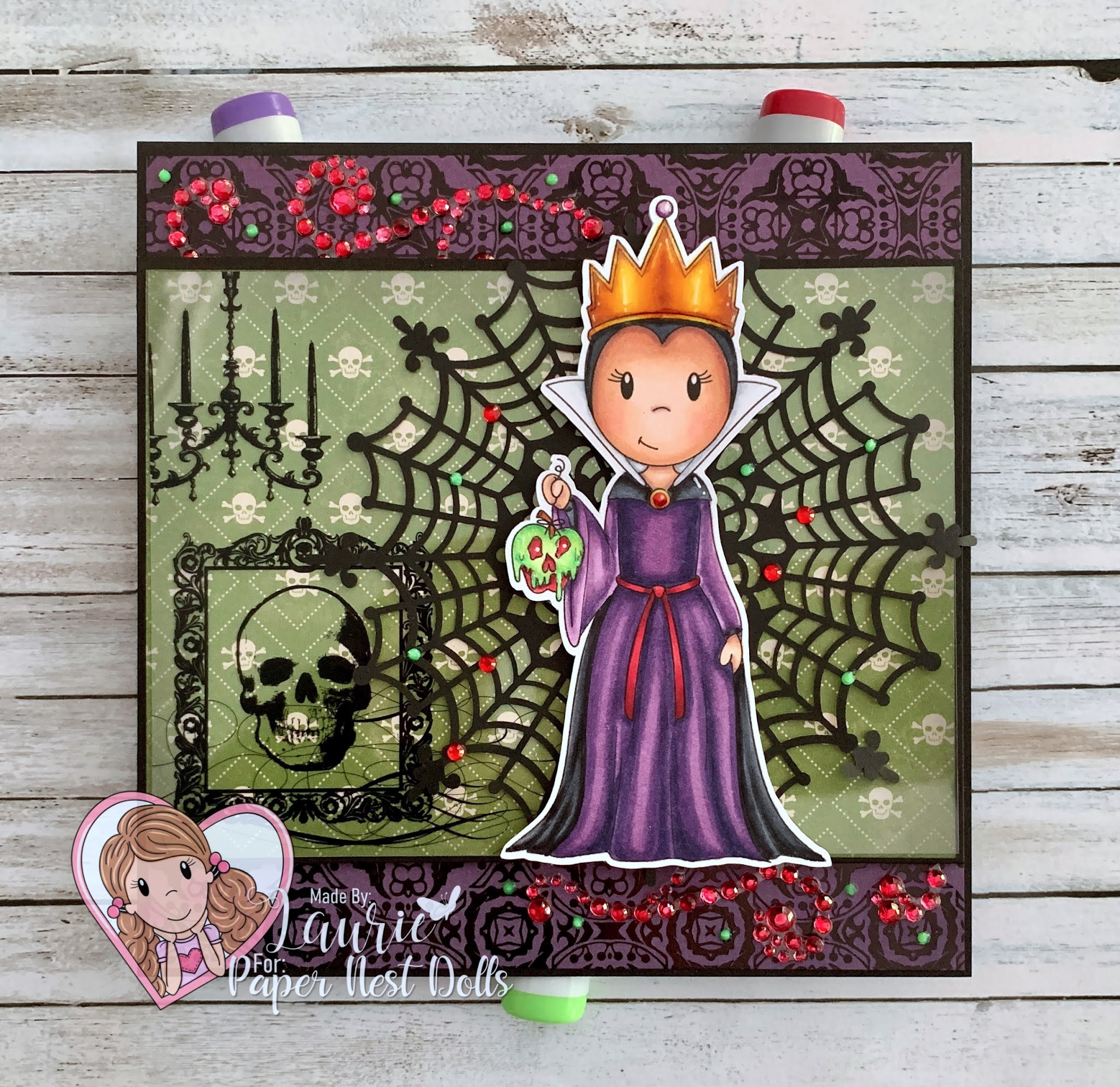 Paper Nest Dolls: Evil Queen Card