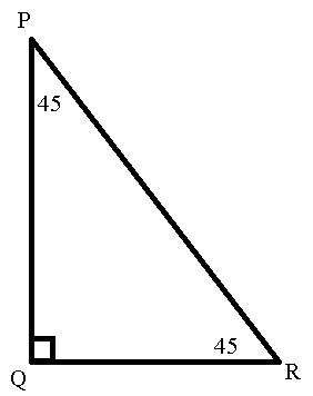OMTEX CLASSES: If the angles of a triangle are 450, 450, and 900, then ...