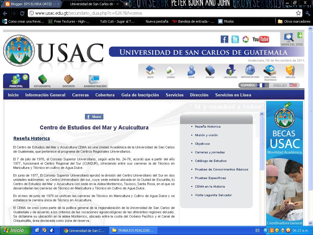 EPS ELVIRA ORTIZ: Pagina USAC