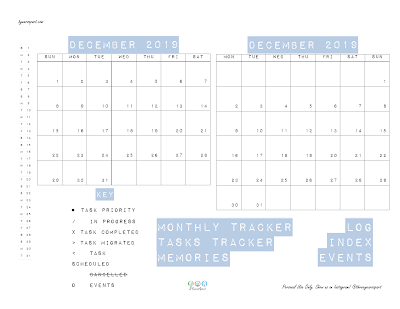 December 2019 Bullet Journal Bundle | Free Printable for Bullet ...