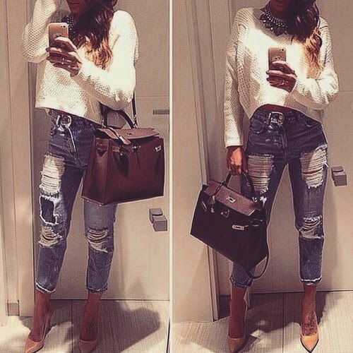 Los pantalones rasgados son lo más It!: Street style alert: