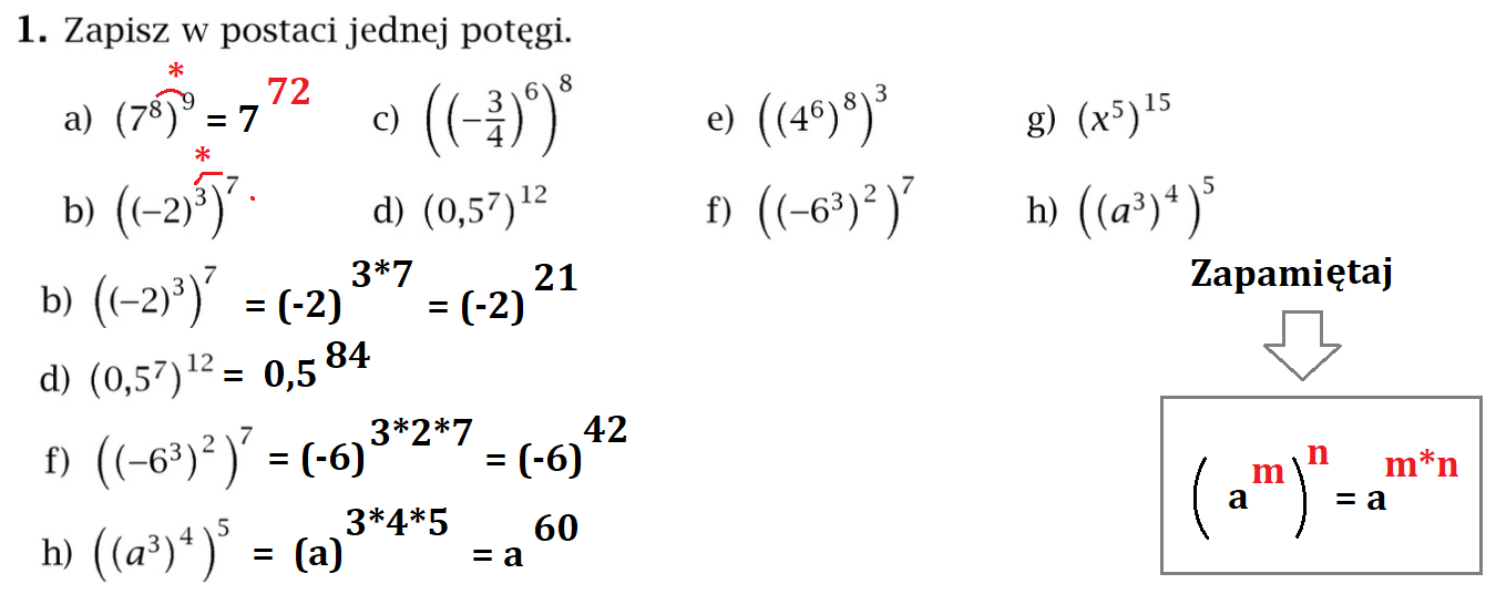 Siódma z SP 4 liczy: Potęgowanie potęgi