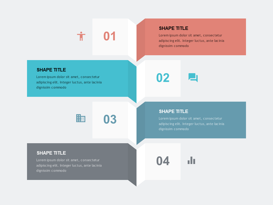 Vertical Fold List PowerPoint Templates - PowerPoint Free