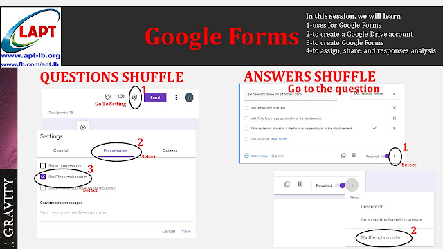 Creating quiz using Google forms