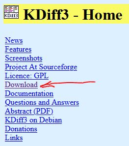 Canright on Software and Programming: KDiff3 for File Comparison