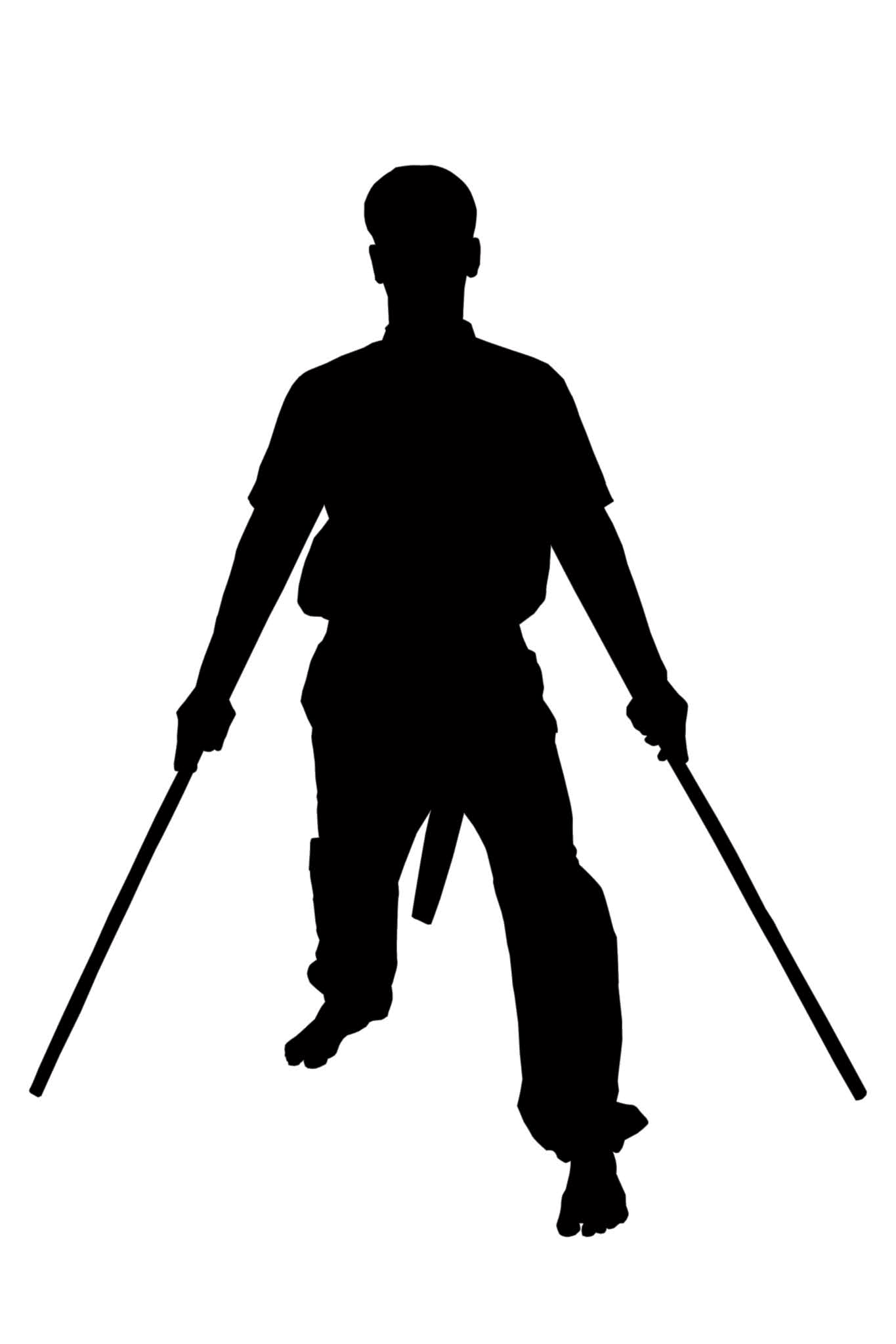 Panchabootha International Martial Arts Academy: Silambam Clipart , vector