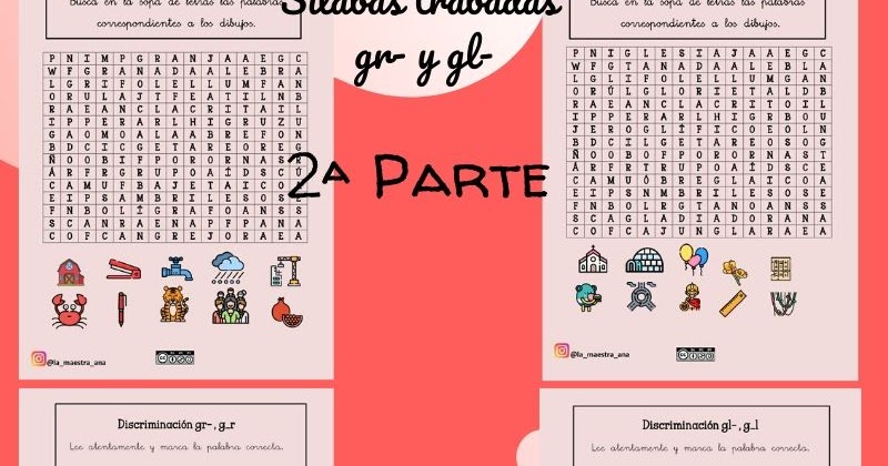 Tizas de colores: LIVEWORKSHEETS TRABADAS GR- Y GL- Tizas de colores: LIVEWORKSHEETS TRABADAS GR- Y GL-