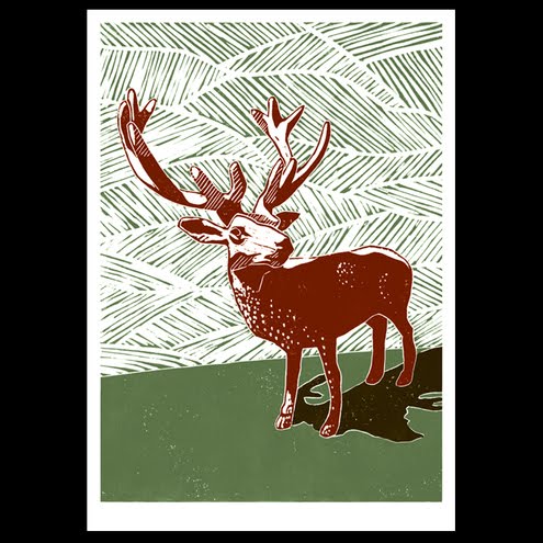 Hello, freckles: James Green lino prints