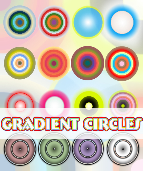 Gradient Circle. Gradients for Photoshop (35 in Set) - KRENSHIP