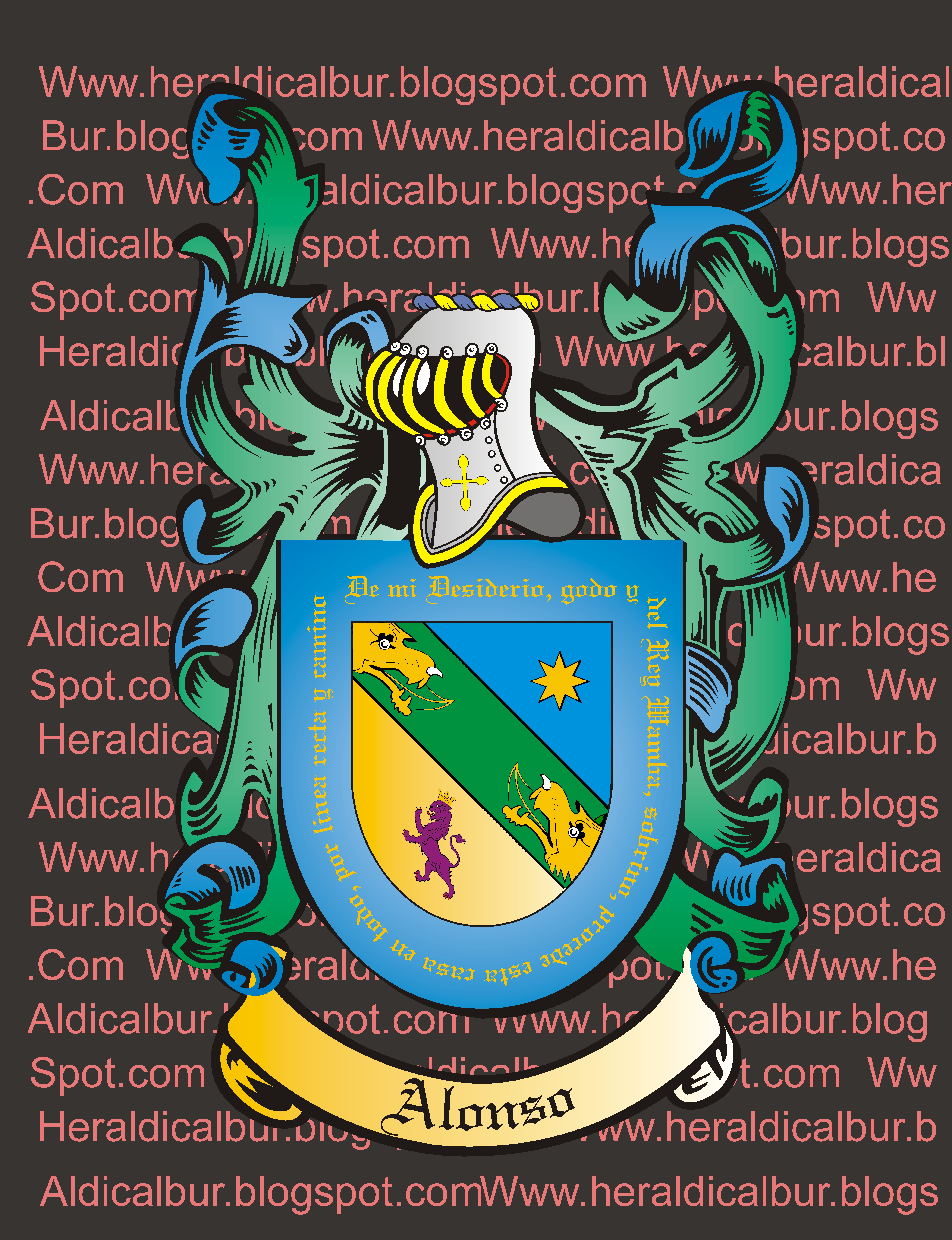 heraldica en alburquerque: Alonso.