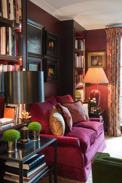 Eye For Design: Burgundy Colored Interiors, On Trend and Beautiful