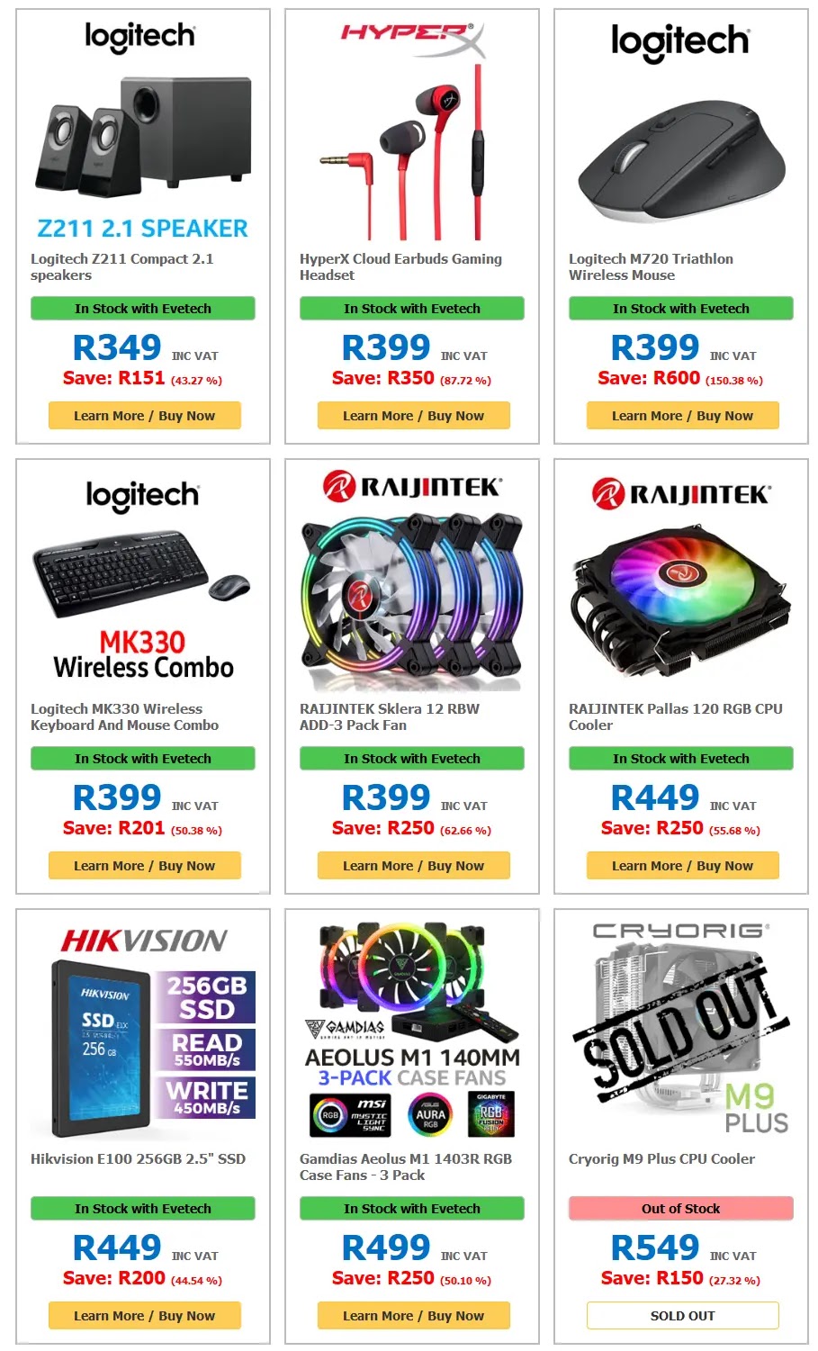 [Live 2019] Evetech Black Friday Deals