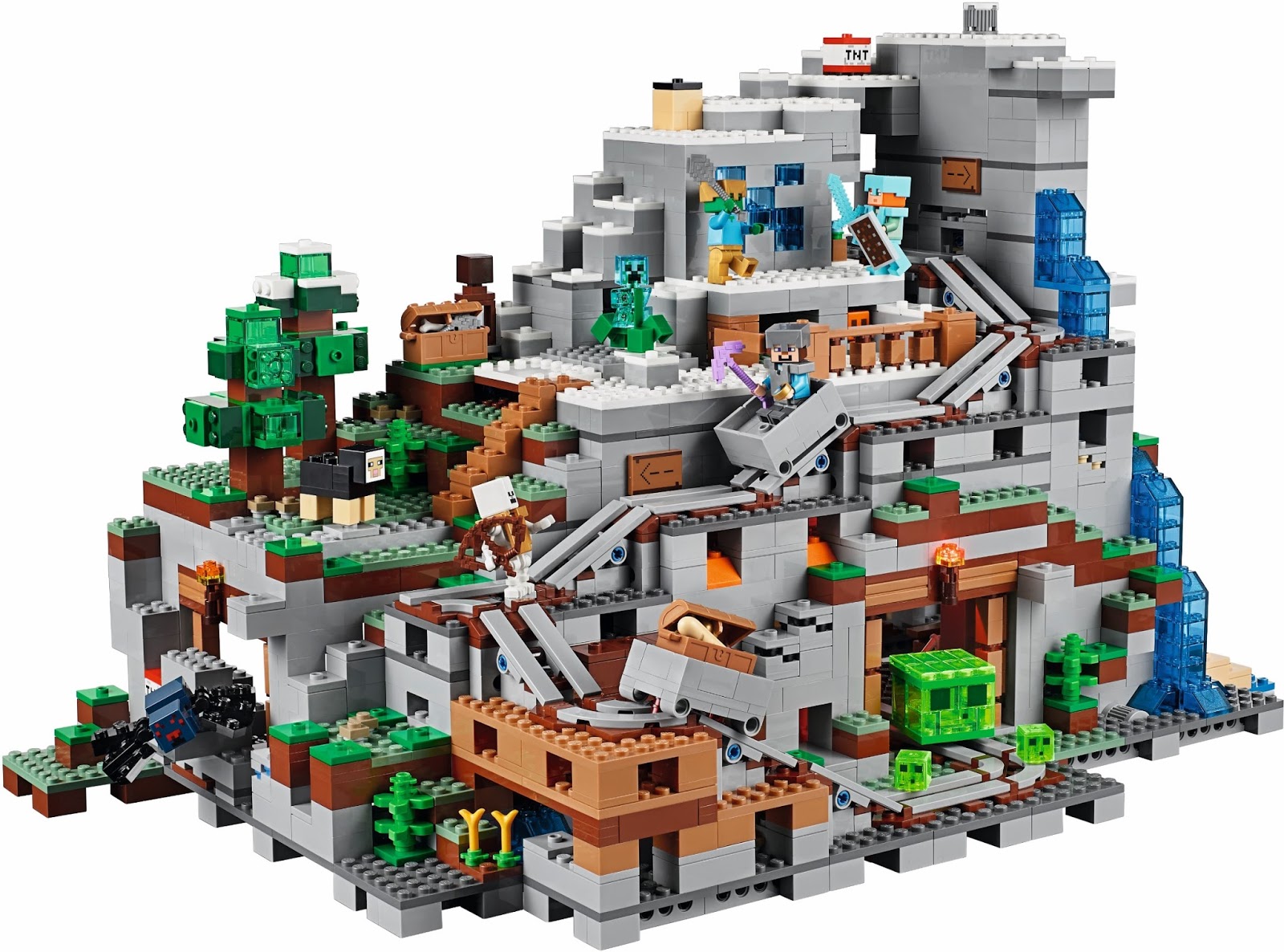 LEGO - Imagens oficiais do gigantesco Minecraft Mountain Cave ...