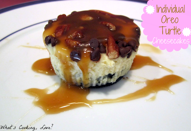 fruit dip: Individual Oreo Turtle Cheesecakes